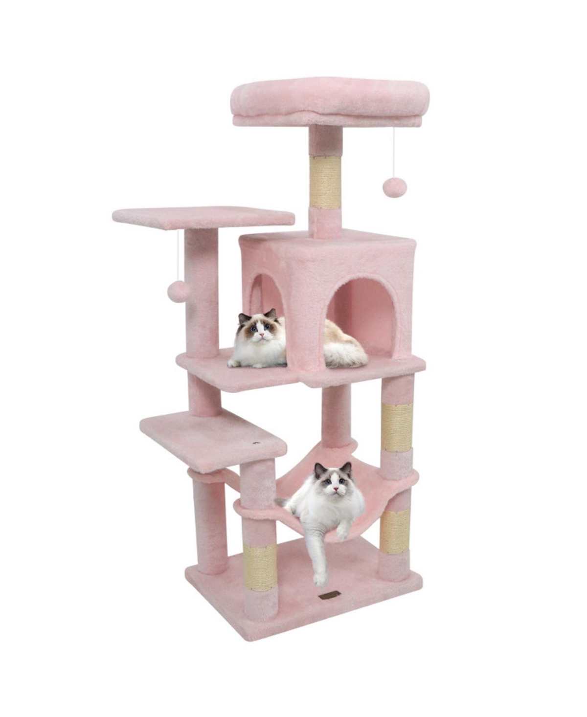Click here for Hongge 44 Inch Multi-Level Cat Tower with Roomy 2-... prices