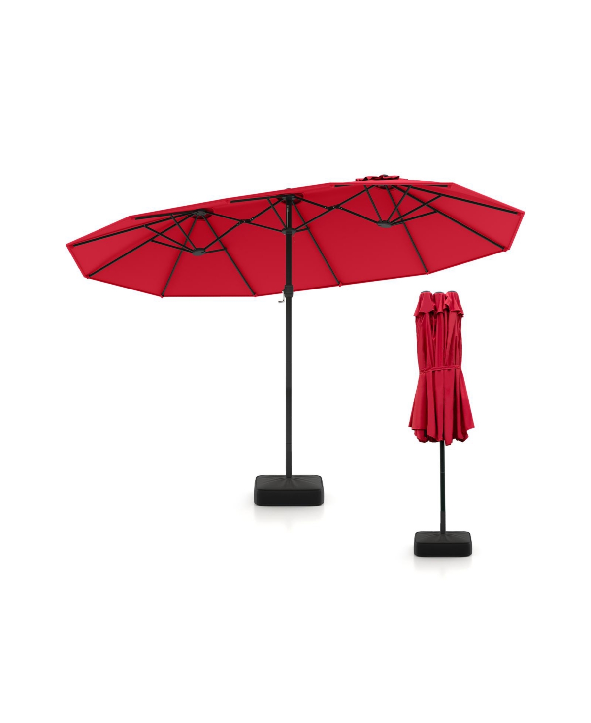 Click here for Sugift 15 Feet Double-Sided Twin Patio Umbrella wi... prices