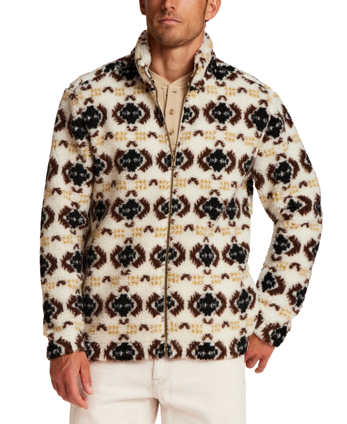 Click here for Weatherproof Vintage Mens Print Berber Fleece Jack... prices