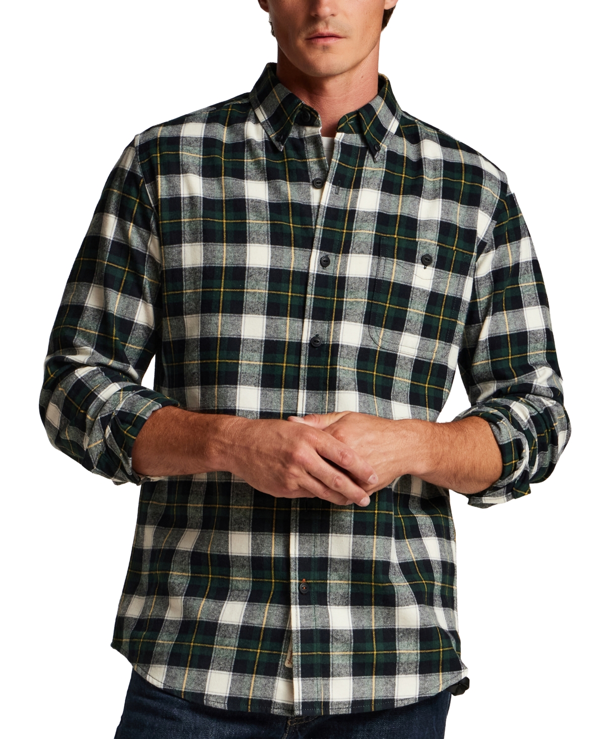 Click here for Weatherproof Vintage Mens Plaid Flannel Shirt - Da... prices