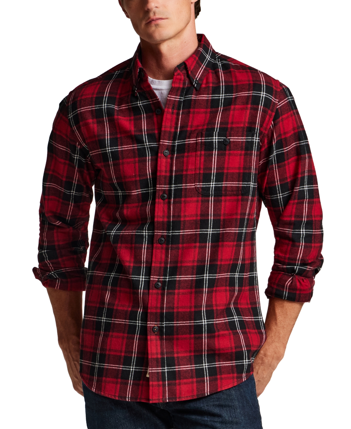 Click here for Weatherproof Vintage Mens Plaid Flannel Shirt - Ta... prices