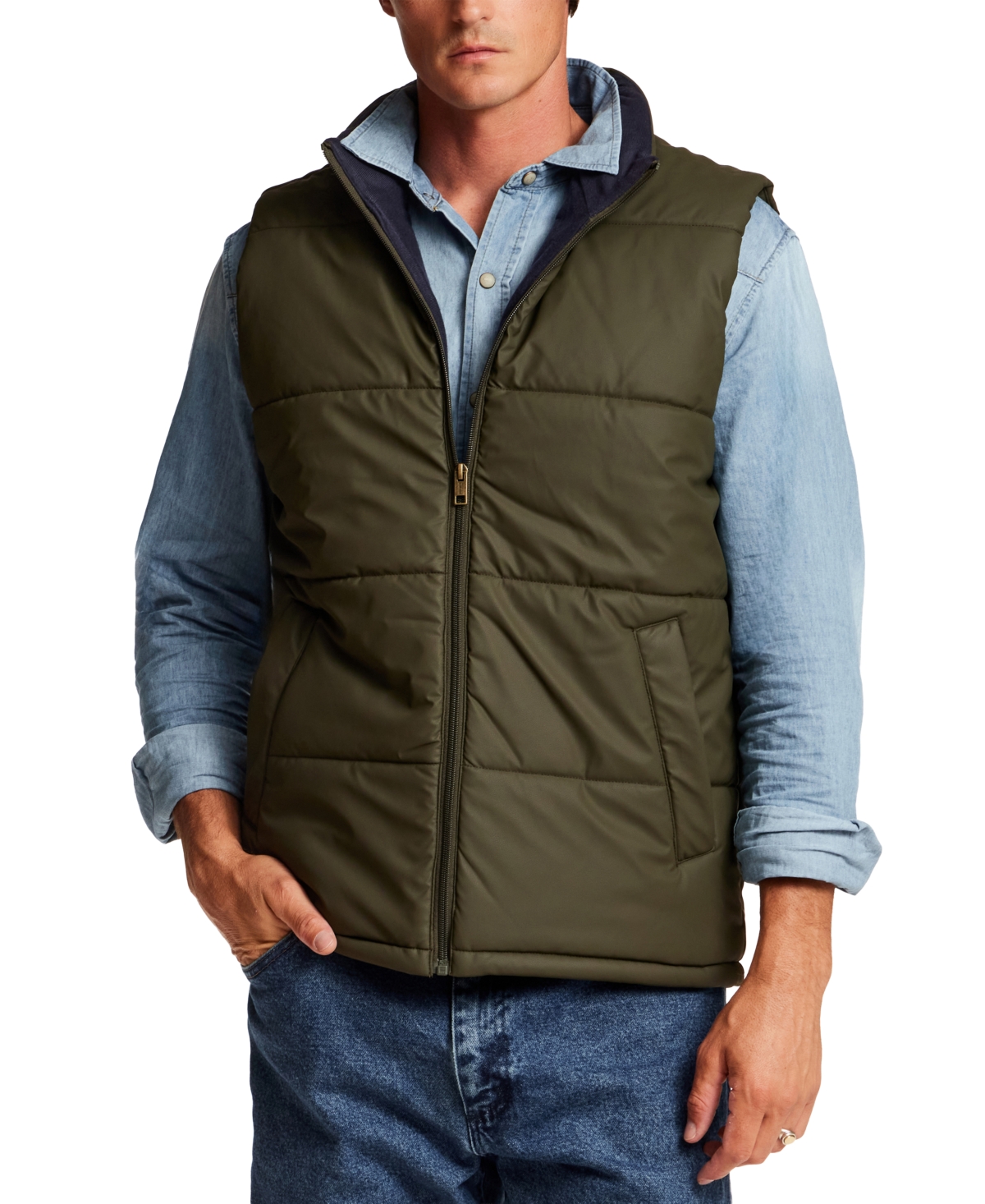 Click here for Weatherproof Vintage Mens Matte Zip Front Puffer V... prices