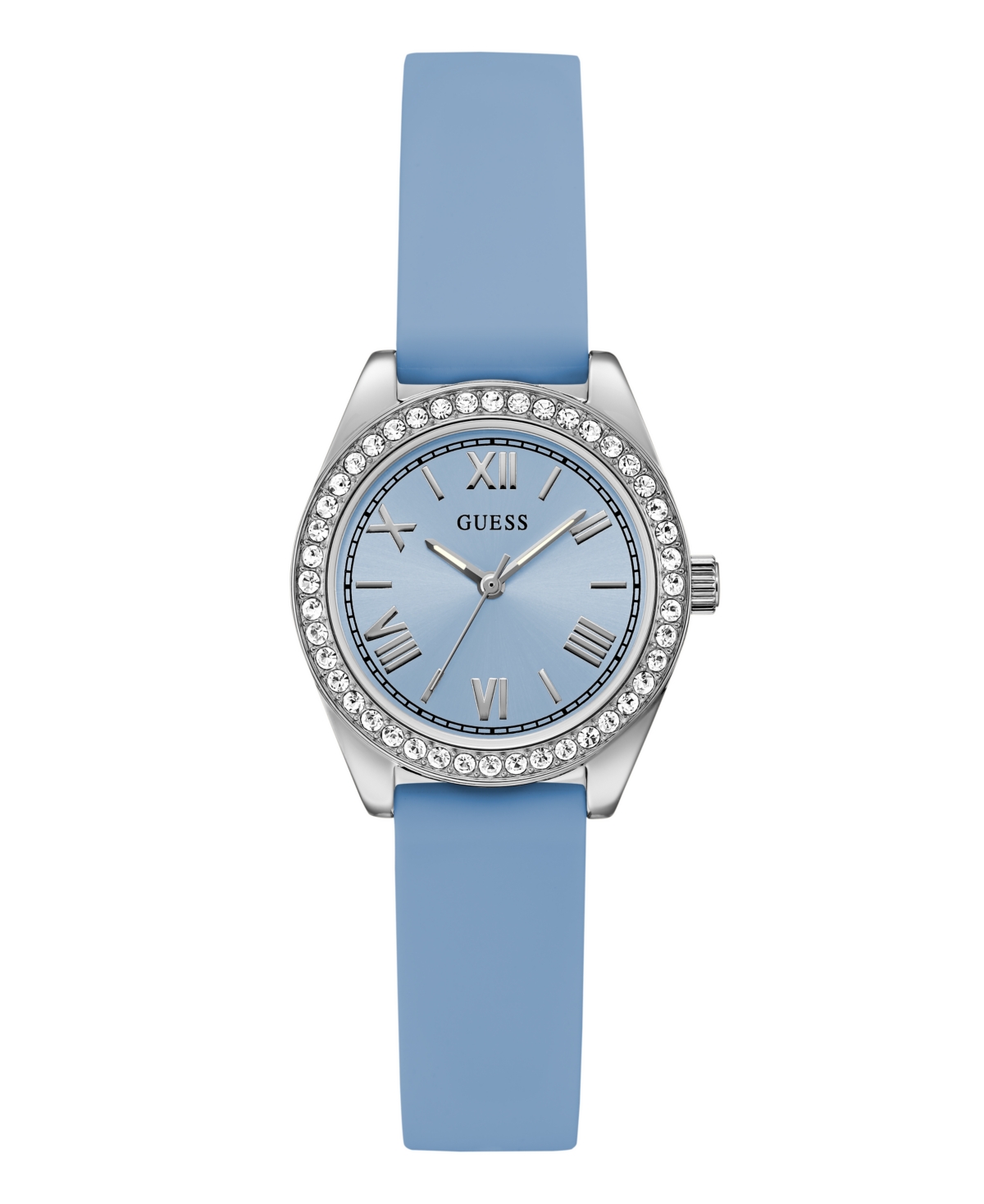 Click here for Guess Womens Quartz Blue Silicone Watch 30mm - Lig... prices