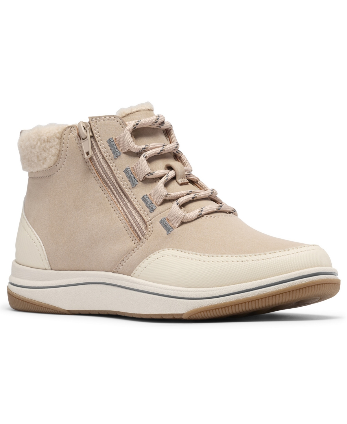 Click here for Clarks Womens Breeze Moss Zipper Booties - Sand Te... prices