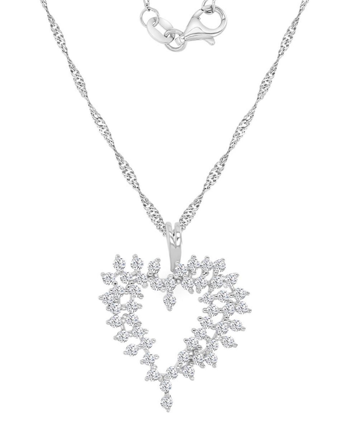 Click here for Macys Rhodium Over Sterling Silver Cubic Zirconia... prices