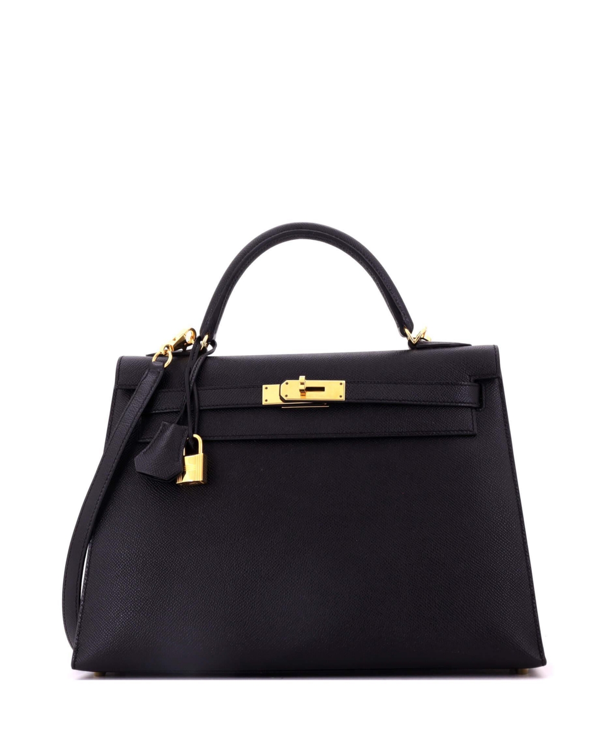 Click here for Pre-Owned Hermes Kelly 32 Handbag Black Epsom with... prices