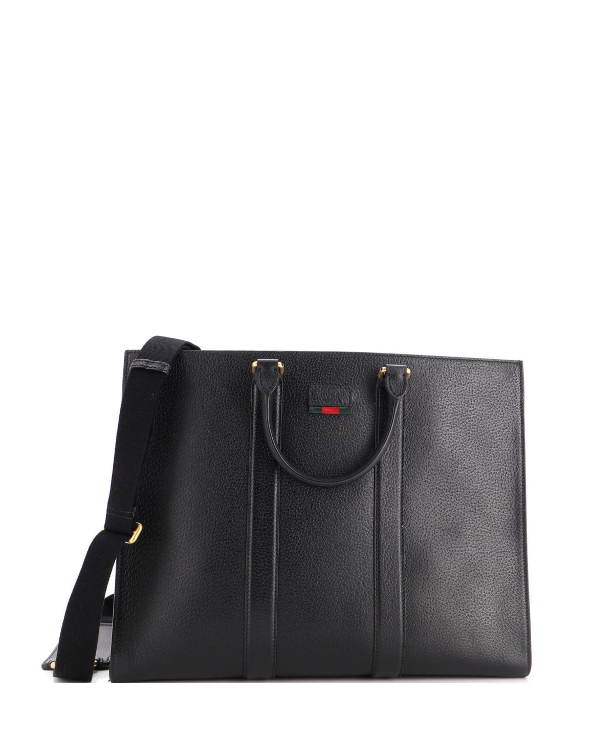 Click here for Pre-Owned Gucci Convertible Soft Web Open Tote Lea... prices
