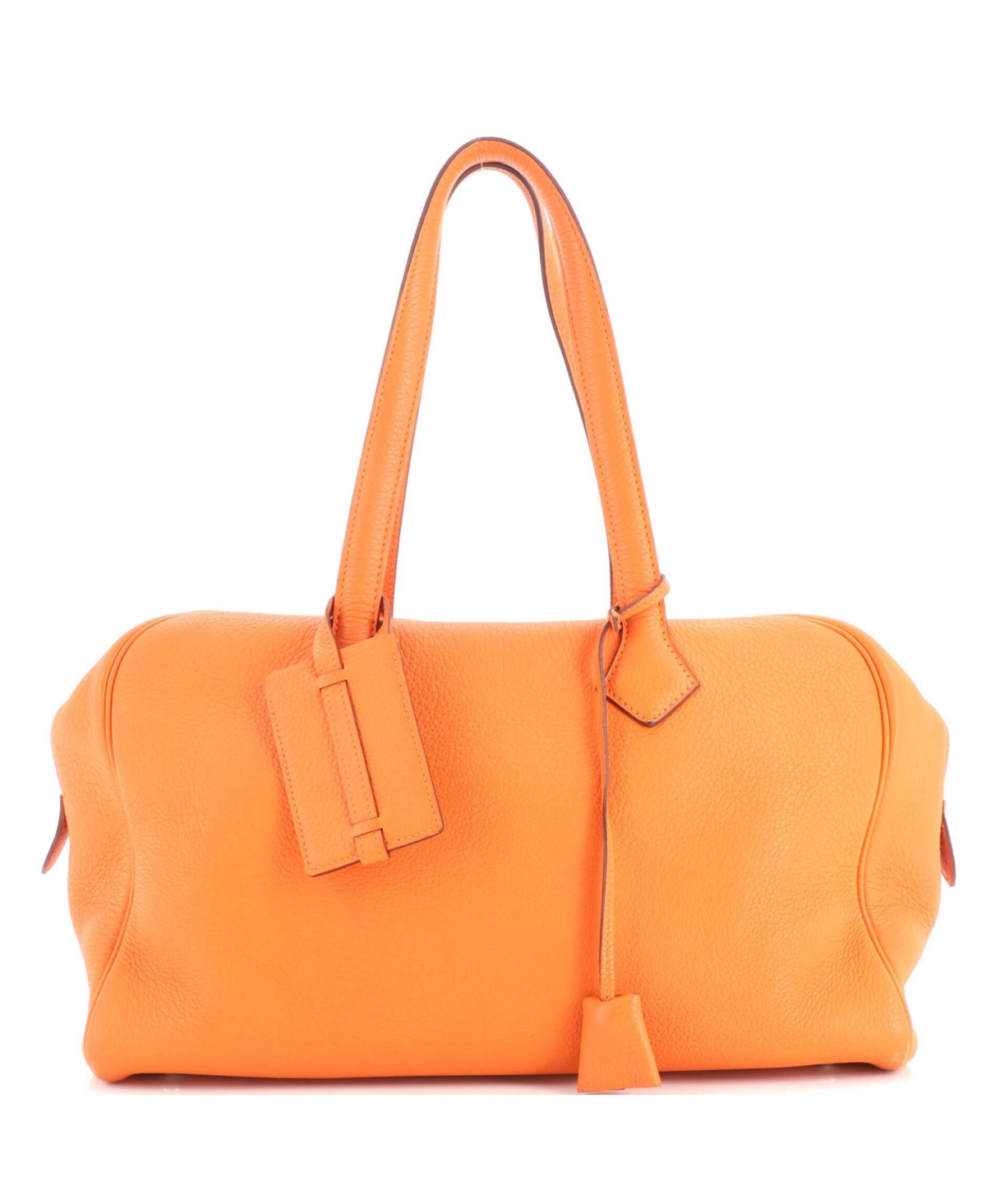 Click here for Pre-Owned Hermes 35 Victoria Ii Bag Clemence - Ora... prices