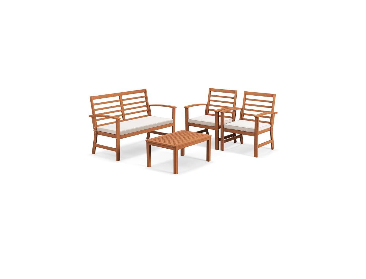 Click here for Boyel Living 4 Pieces Outdoor Furniture Set with S... prices