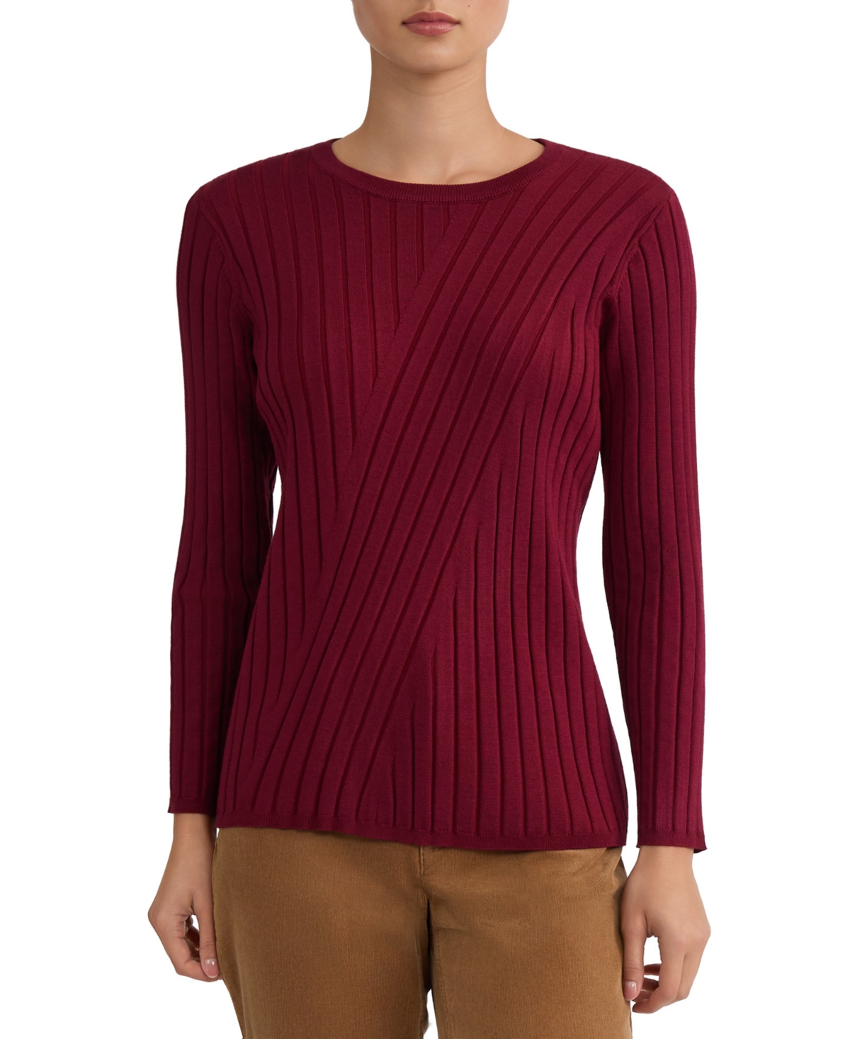 Click here for Jones New York Womens Crewneck Long-Sleeve T-Shirt... prices