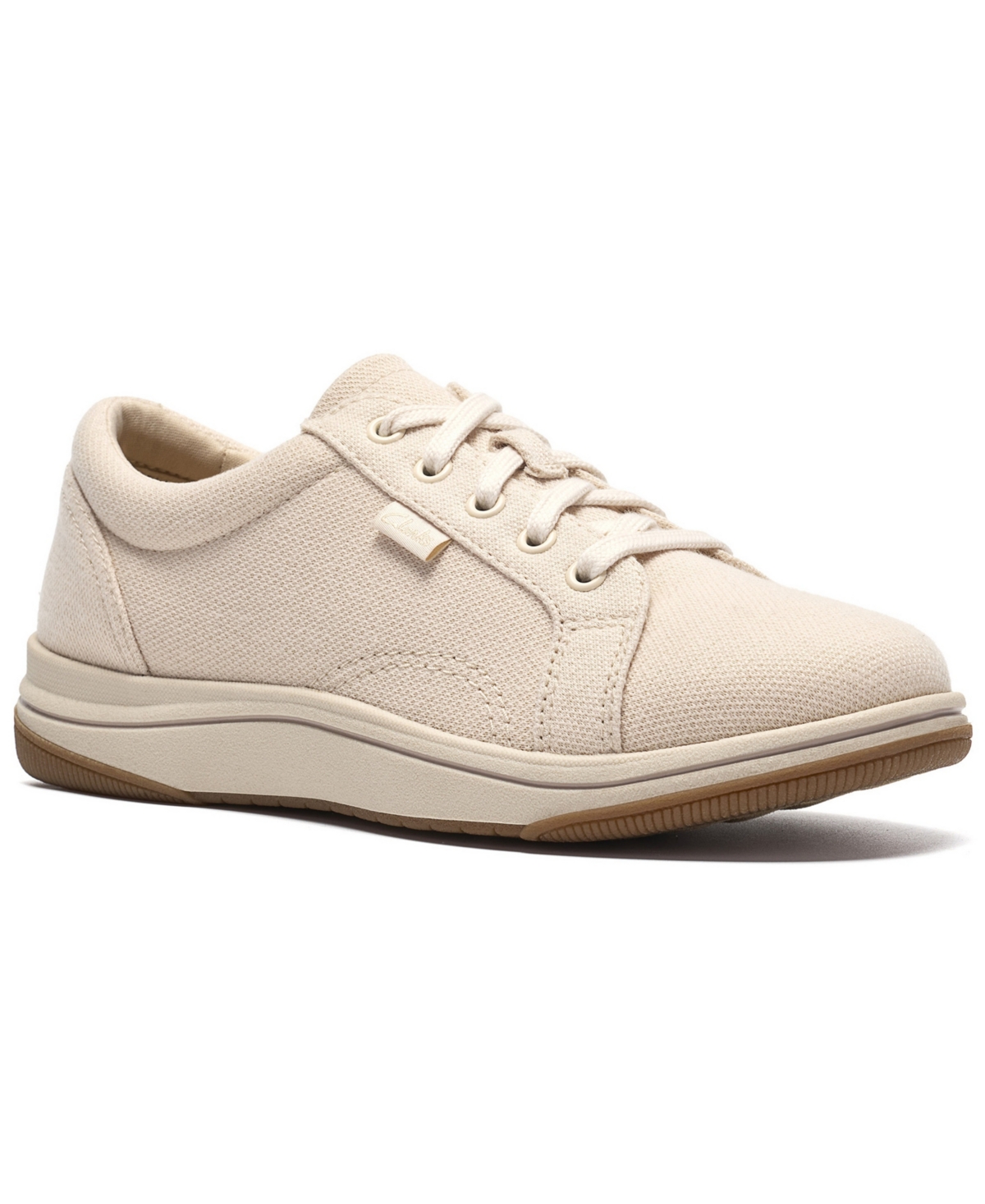 Click here for Clarks Womens Breeze Rose Lace-Up Sneakers - Cream... prices
