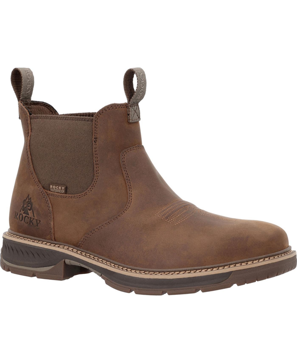 Click here for Rocky Mens Ride Lte Waterproof Chelsea - Brown prices