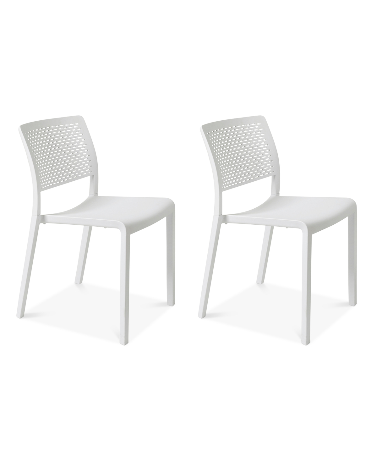 Click here for Trama Set of 2 Indoor/Outdoor Chairs - White prices