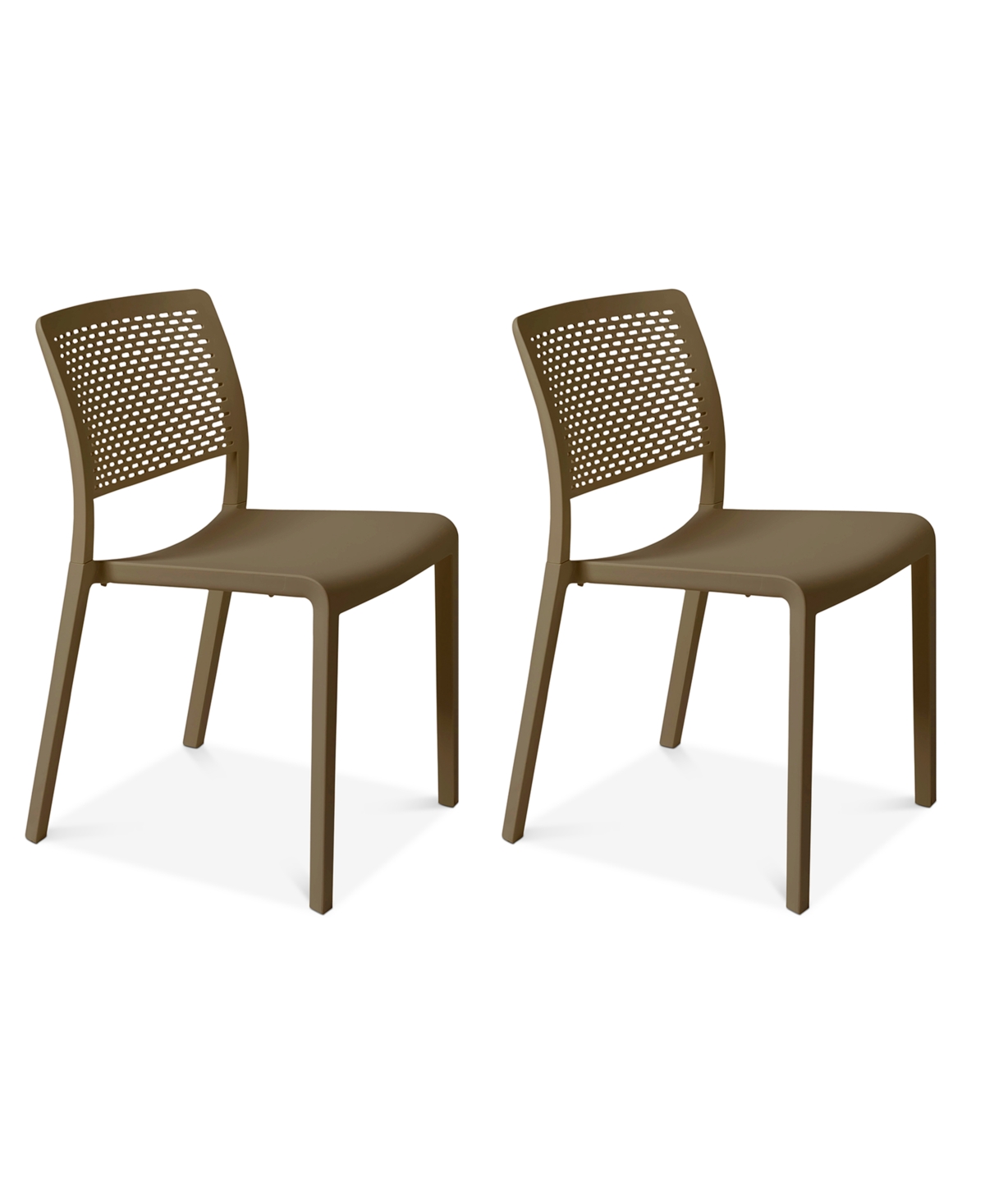 Click here for Trama Set of 2 Indoor/Outdoor Chairs - Chocolate prices