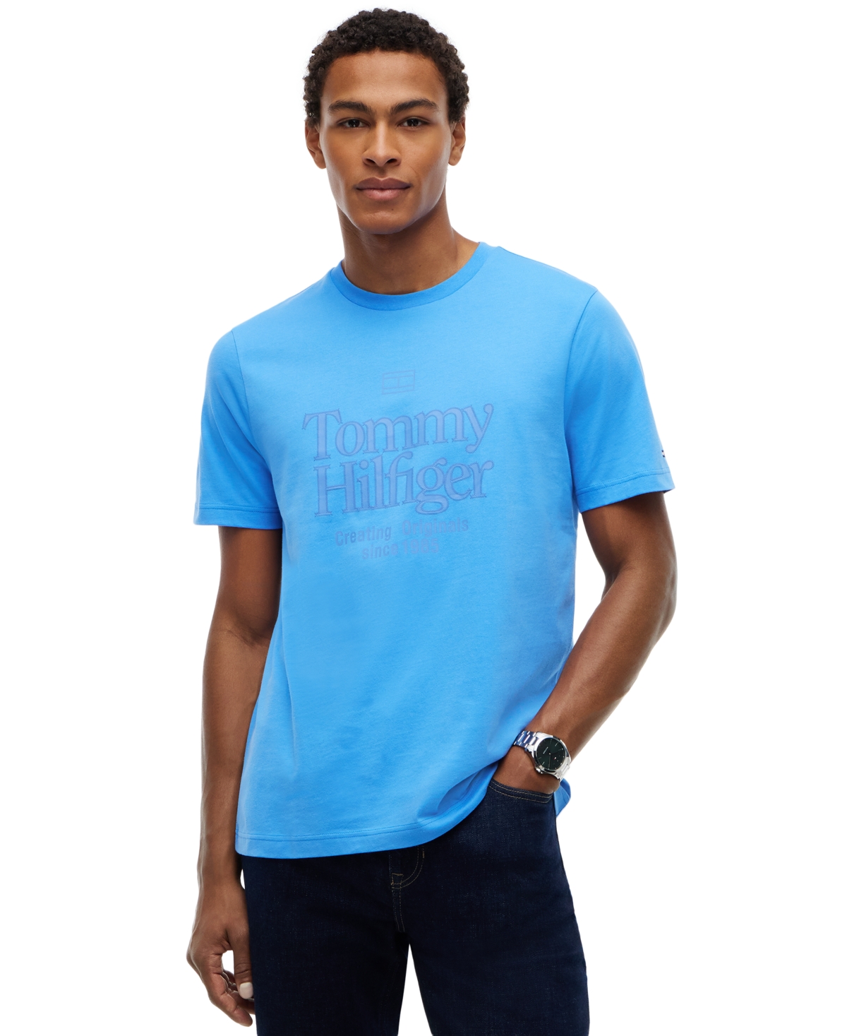 Click here for Tommy Hilfiger Mens Front Text Seasonal Graphic T-... prices