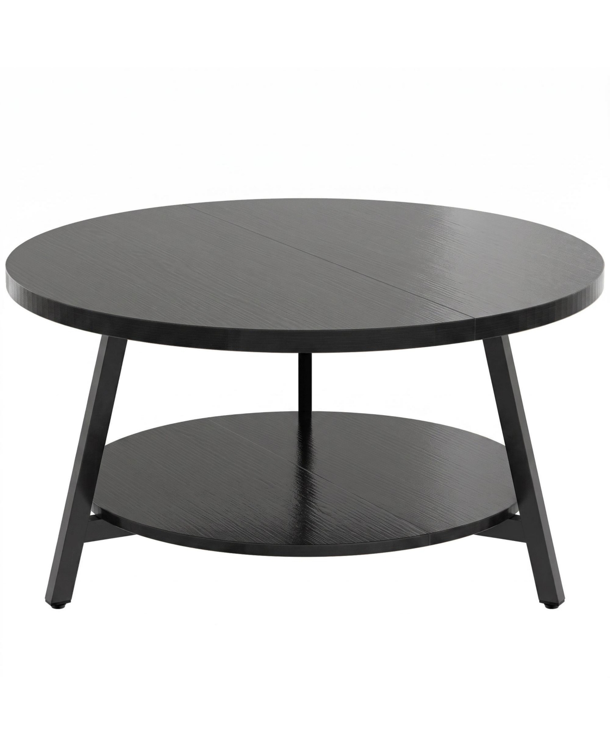 Click here for Aheaplus 2-Tier Large Modern Wood Circle Coffee Ta... prices