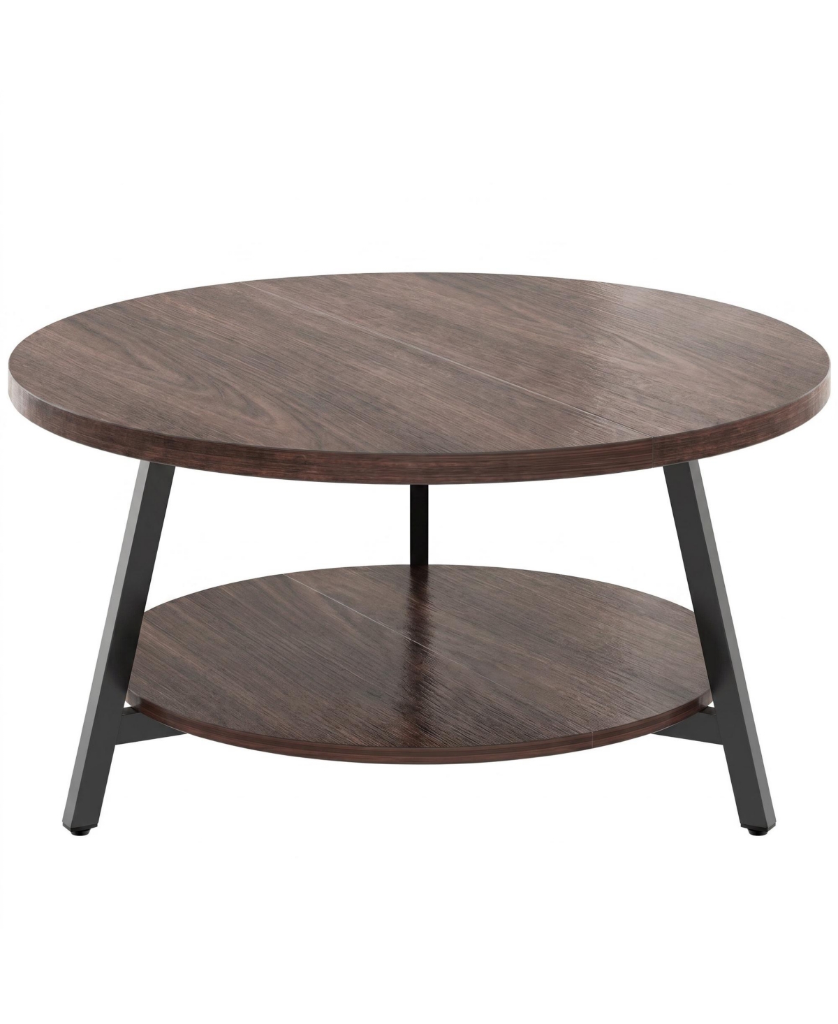 Click here for Aheaplus 2-Tier Large Modern Wood Circle Coffee Ta... prices