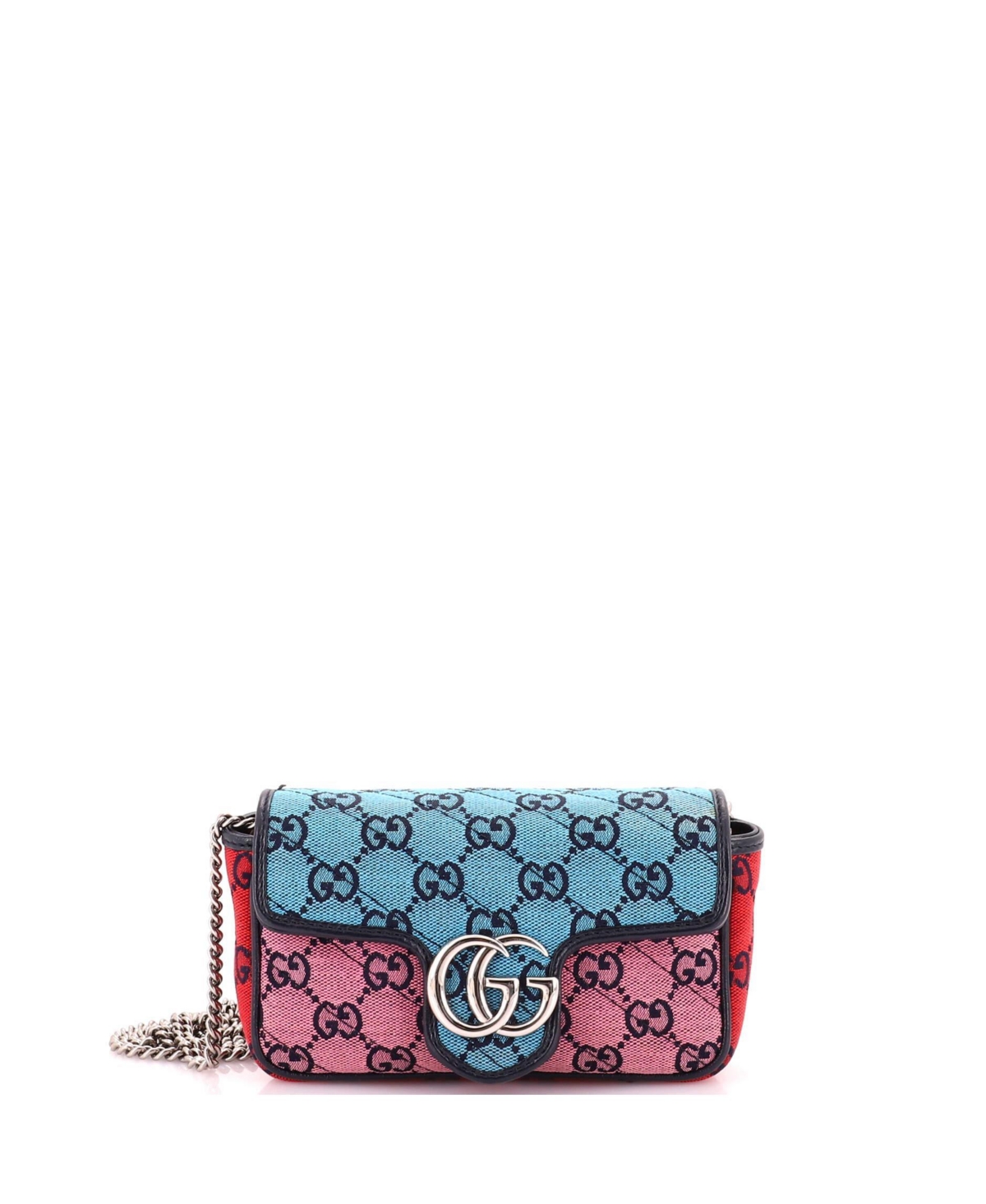 Click here for Pre-Owned Gucci Super Mini Gg Marmont Flap Bag Dia... prices