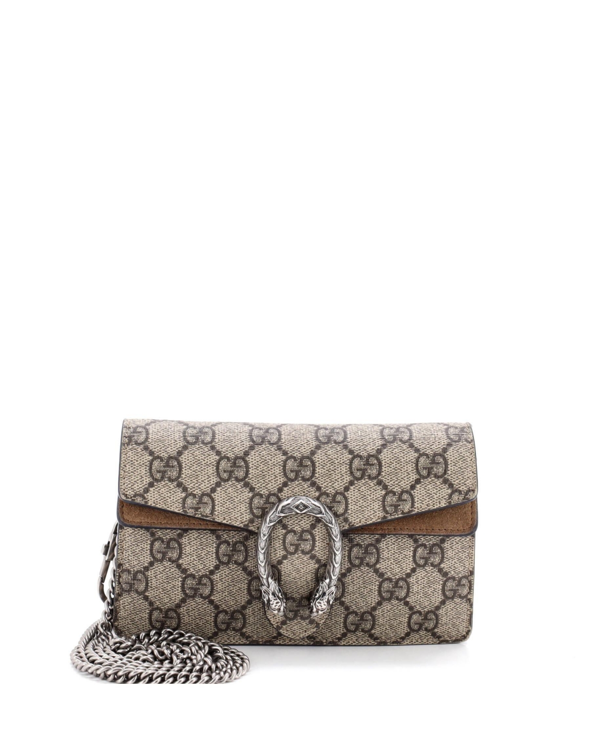 Click here for Pre-Owned Gucci Super Mini Dionysus Bag Gg Coated... prices