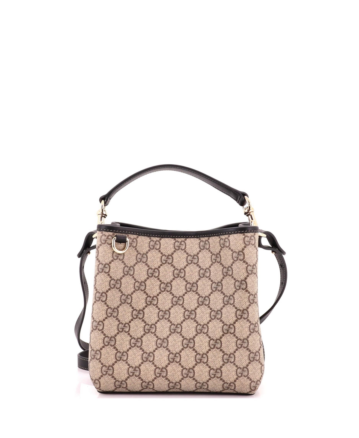 Click here for Pre-Owned Gucci Small Gg Emblem Bucket Bag Gg Coat... prices