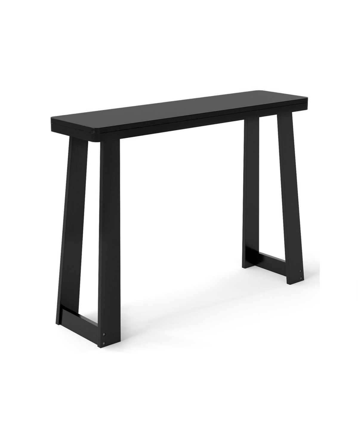 Click here for Slickblue 43 Solid Rubber Wood Console Table with... prices
