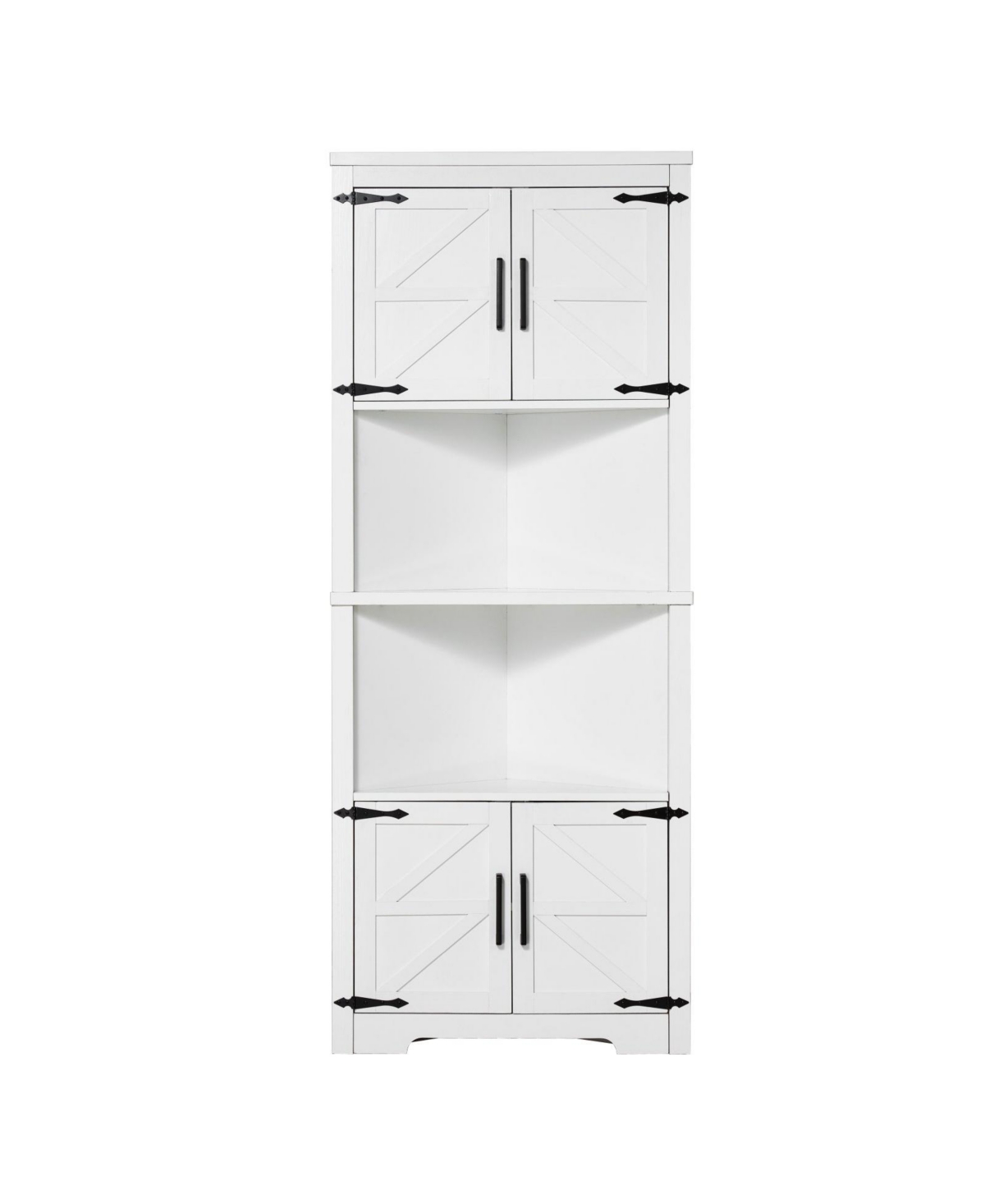 Click here for Slickblue 68 Corner Storage Cabinet with 4 Wooden... prices