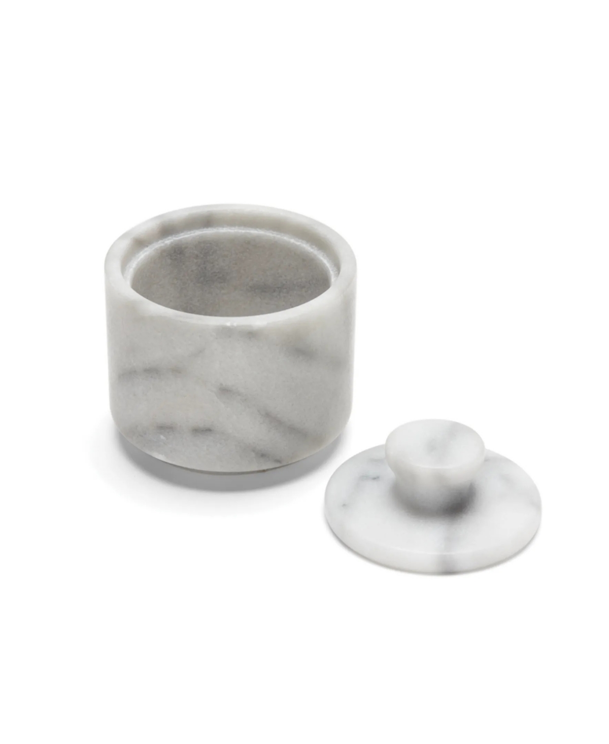 Click here for Fox Run White Marble 3 Salt Cellar with Lid - Whit... prices