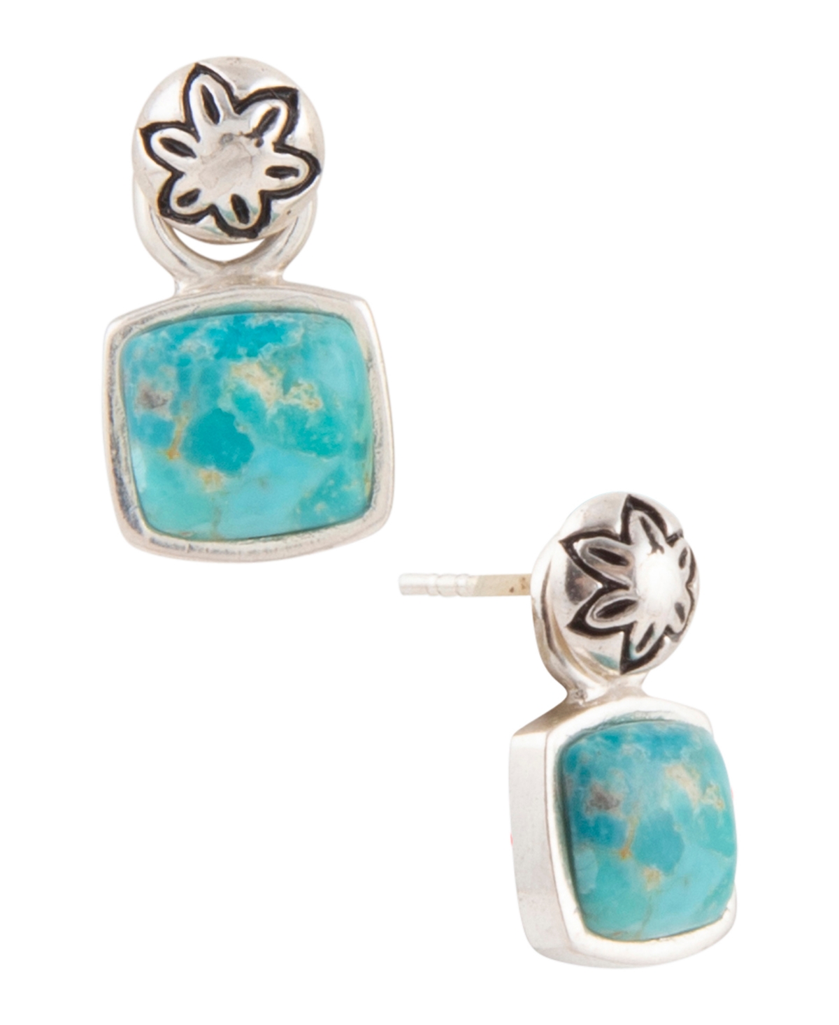 Click here for Barse Little Bits Blue Turquoise Post Silver Earri... prices