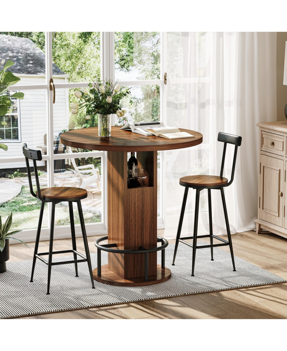 Click here for Clihome 3-Piece Bar Table and Stool Set  31.5-inch... prices