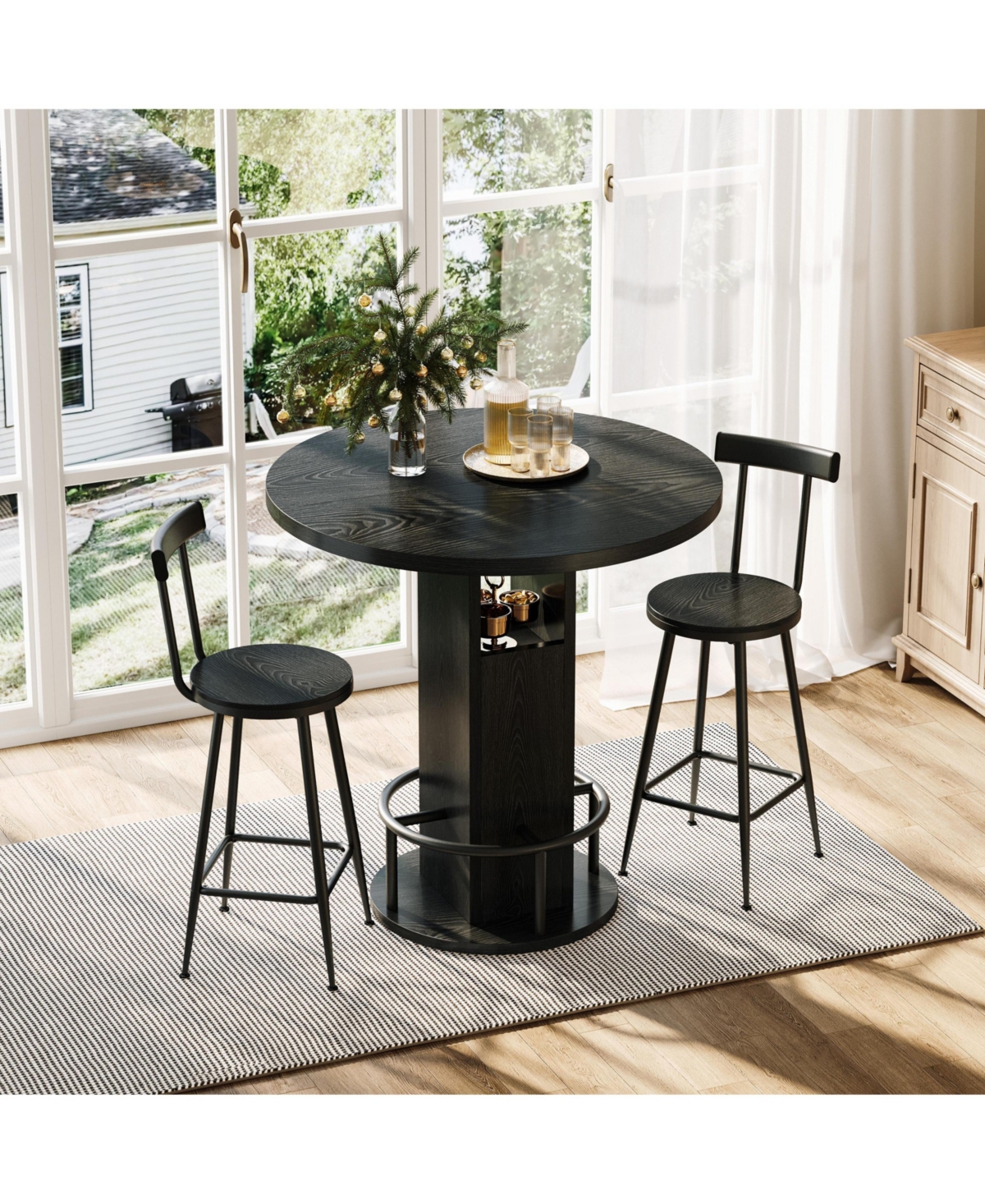 Click here for Clihome 3-Piece Bar Table and Stool Set  31.5-inch... prices
