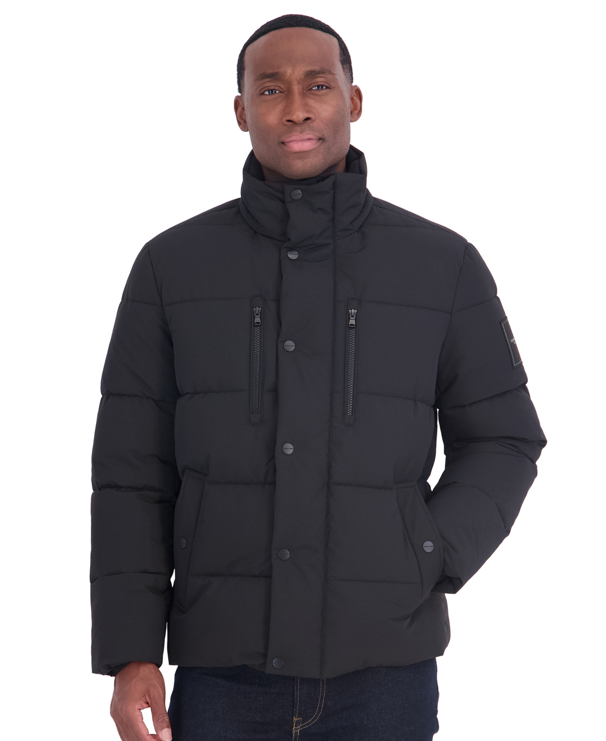 Click here for Michael Kors Mens Logo Parka Regular-Fit Jacket -... prices