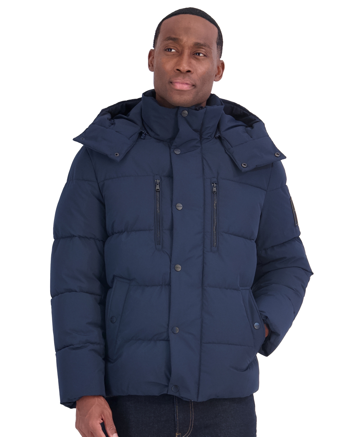 Click here for Michael Kors Mens Logo Parka Regular-Fit Jacket -... prices