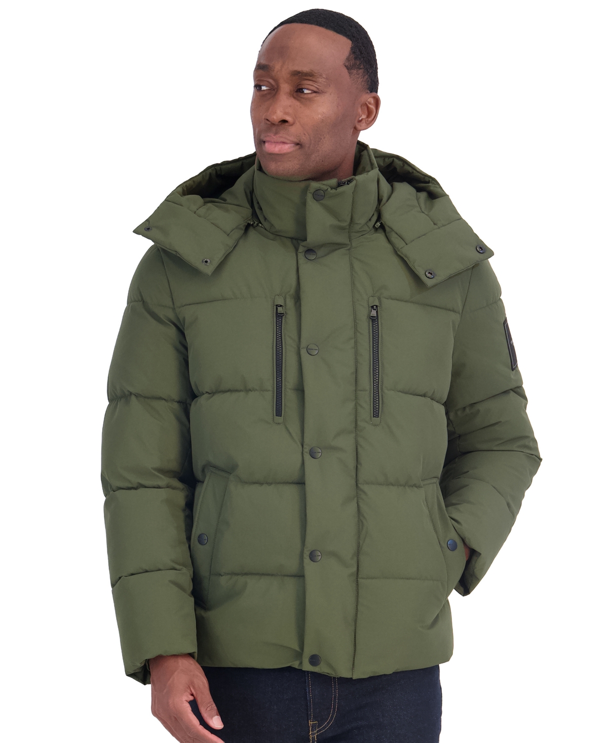 Click here for Michael Kors Mens Logo Parka Regular-Fit Jacket -... prices