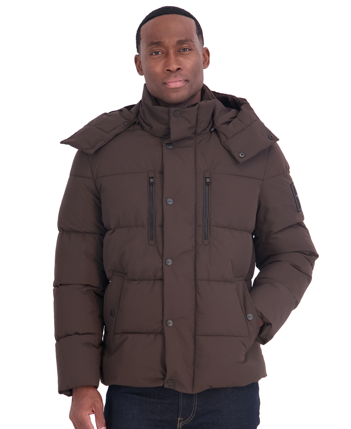 Click here for Michael Kors Mens Logo Parka Regular-Fit Jacket -... prices