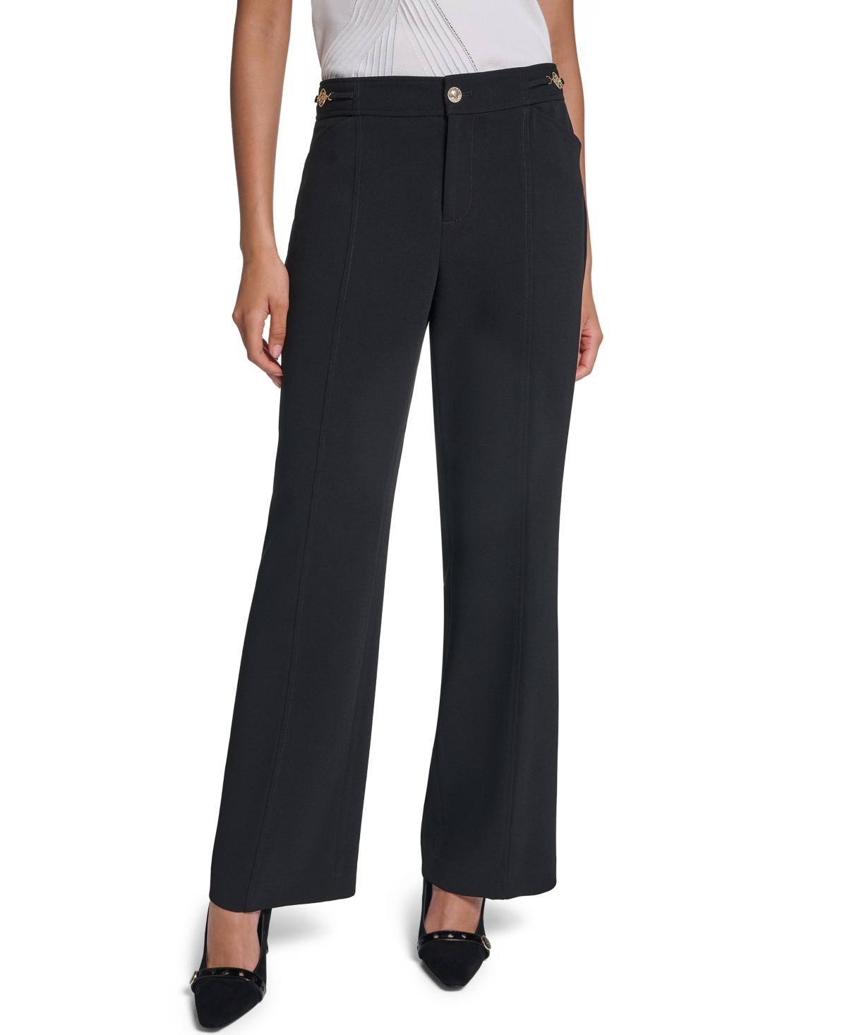 Click here for Karl Lagerfeld Paris Petite Mid-Rise Straight-Leg... prices