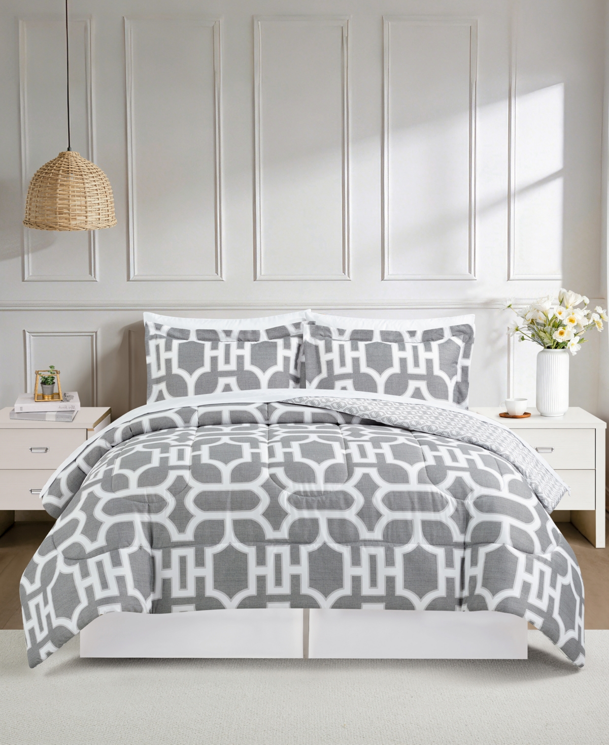 Click here for Macys Emmet Geo Reversible Microfiber 8-piece Comf... prices
