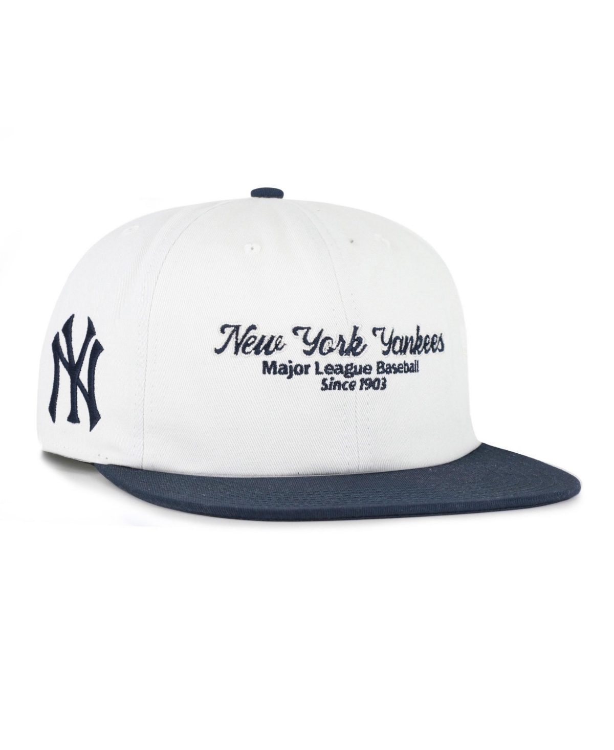 Click here for 47 Brand Mens White/Navy New York Yankees Script S... prices