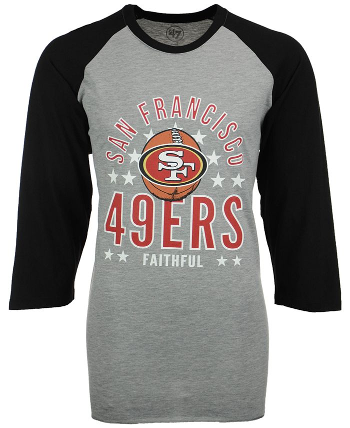 '47 Brand Men's San Francisco 49ers Lockdown Raglan T-Shirt - Macy's