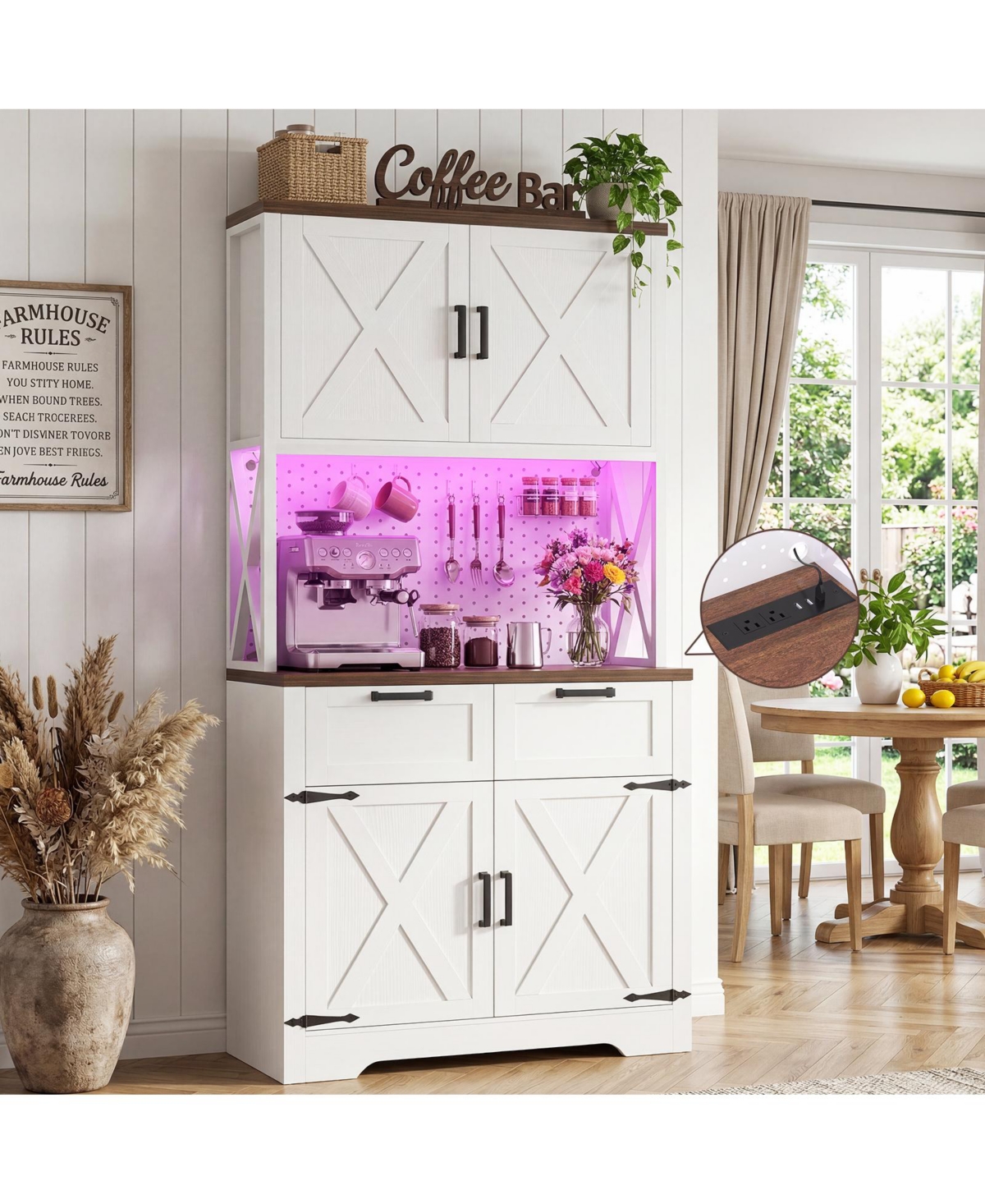 Click here for Aheaplus 71 Tall Wood Kitchen Pantry Cabinet with... prices