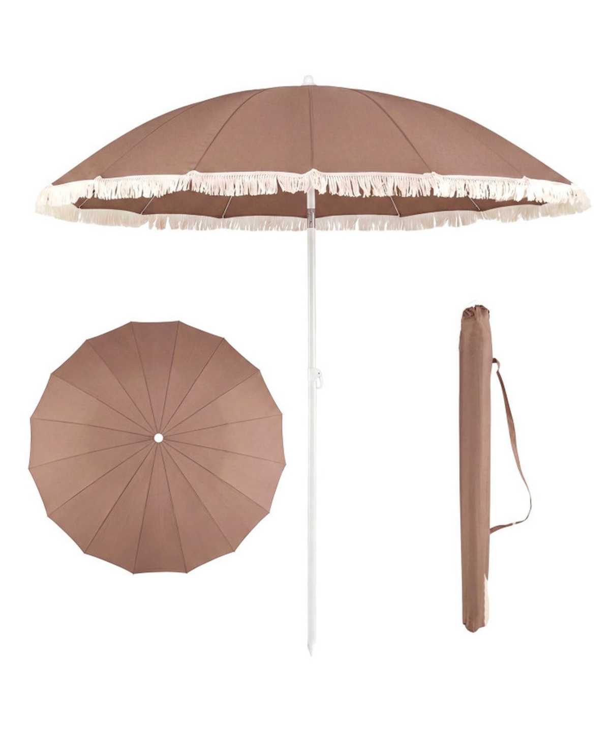 Click here for Gouun 7 feet Patio Umbrella with Fringe Boho Tasse... prices