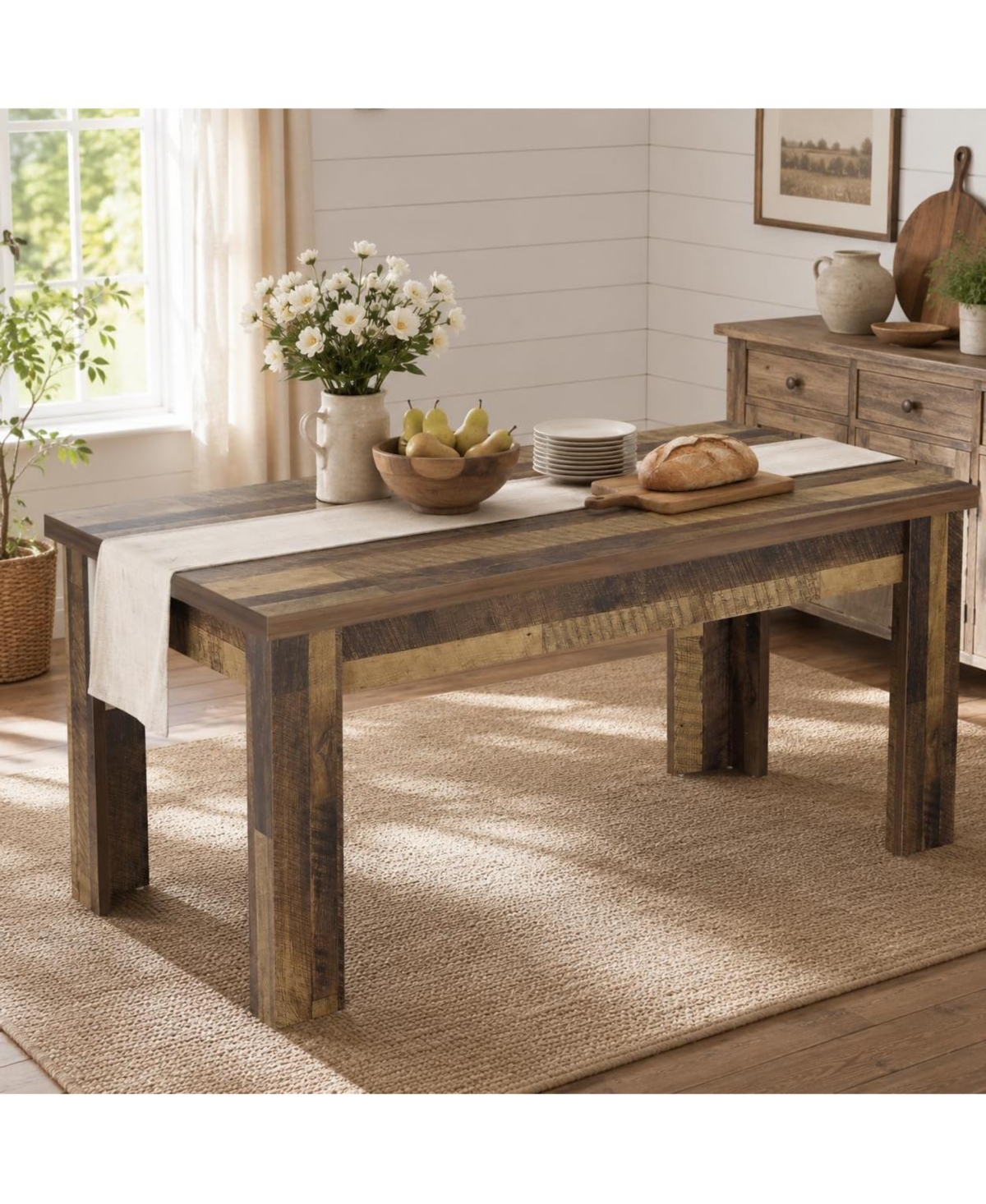 Click here for homfan 63 Heavy Duty Farmhouse Dining Table  1.18... prices