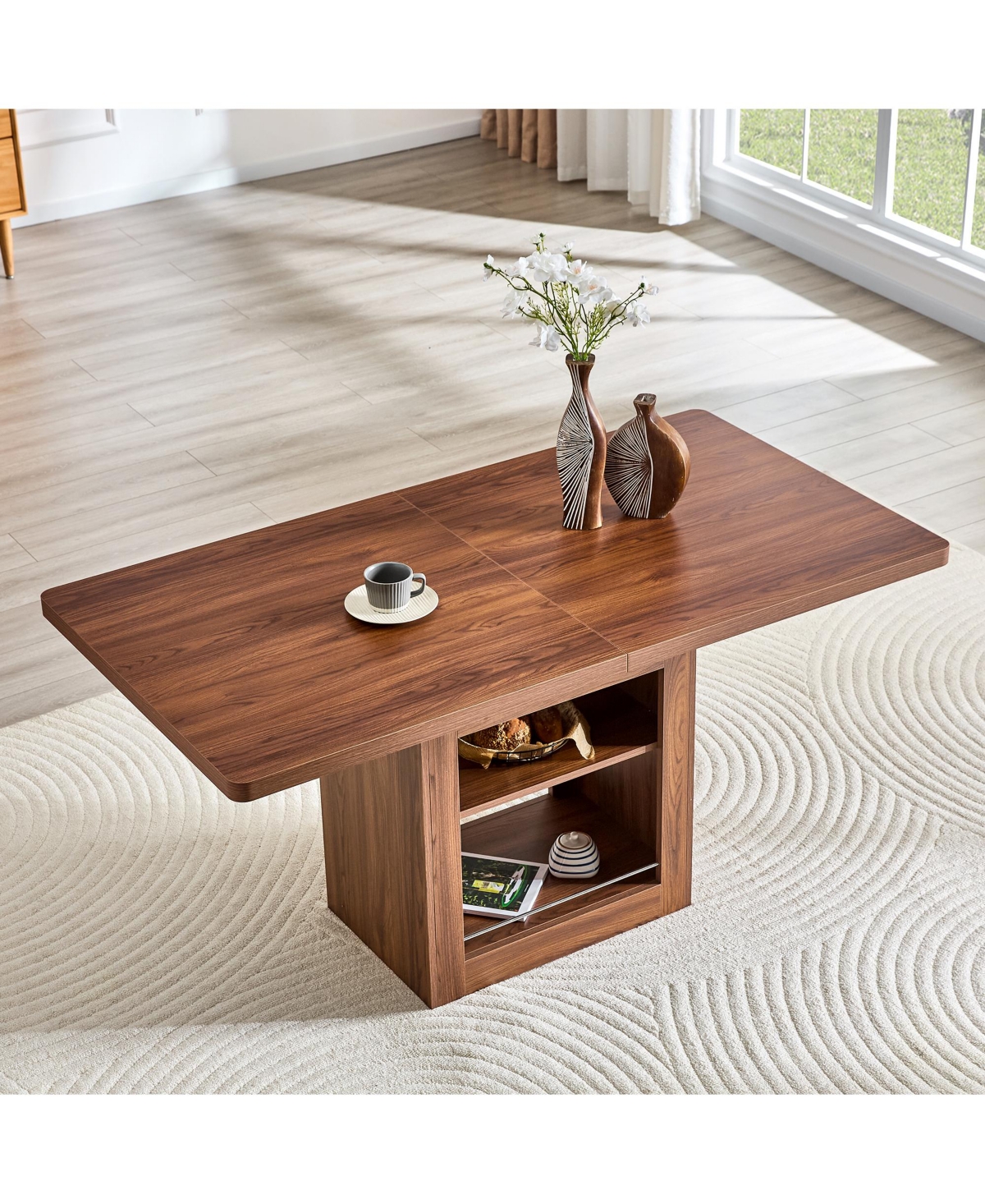 Click here for Clihome Extendable Dining Table with Storage  59 t... prices