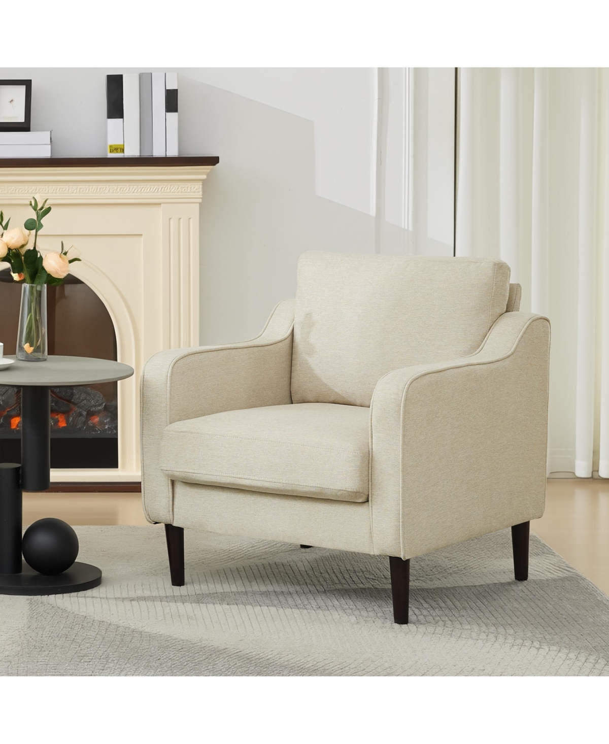 Click here for homfan Mid Century Modern Accent Chair  Linen Upho... prices