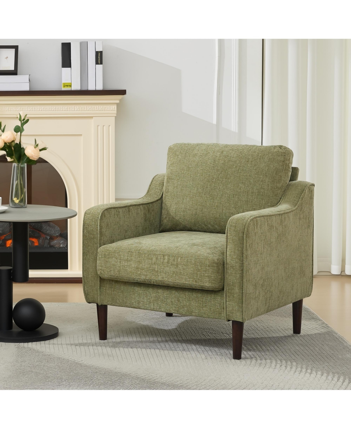 Click here for homfan Mid Century Modern Accent Chair  Linen Upho... prices