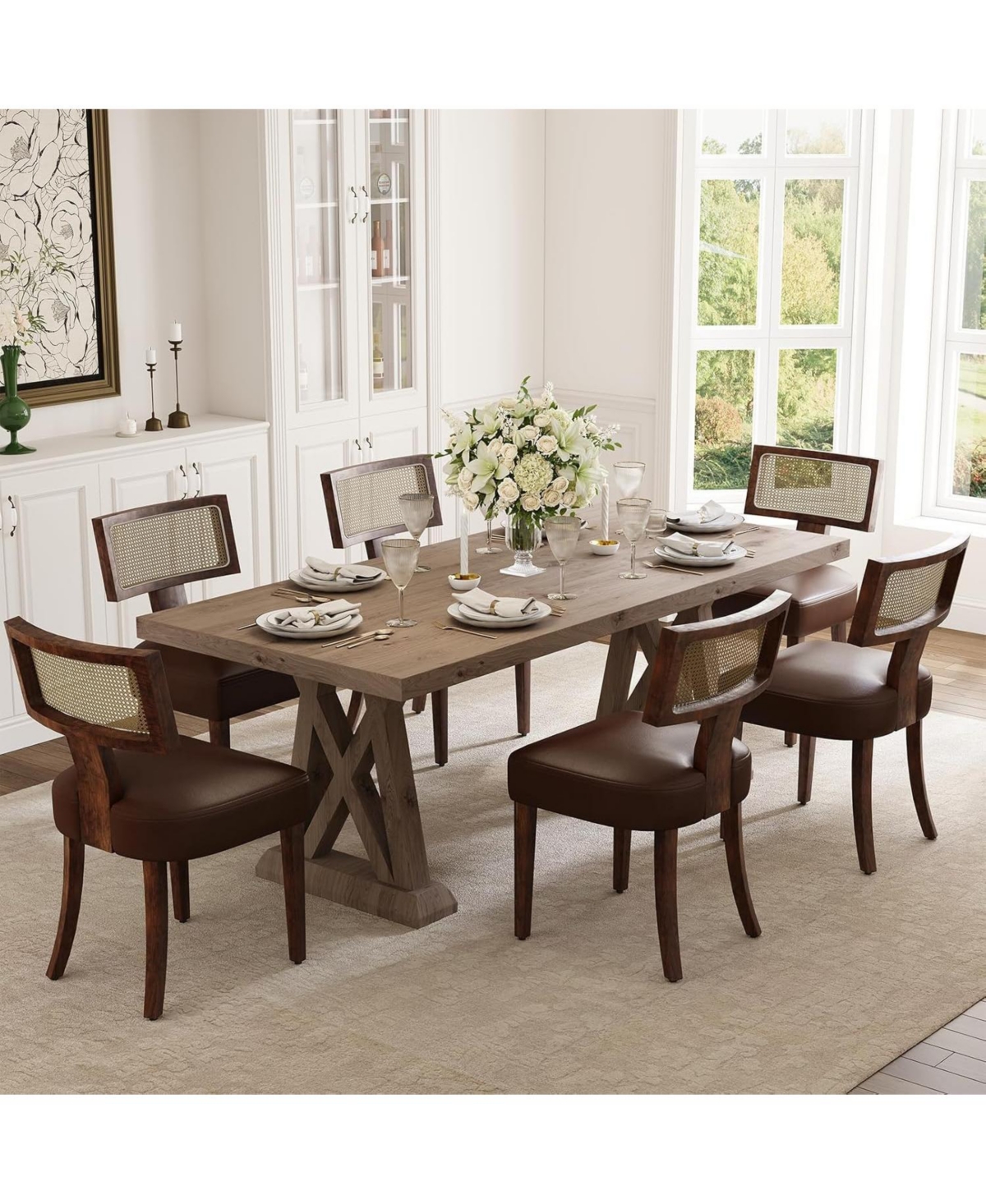 Click here for homfan Dining Chairs Set of 6  Mid Century Upholst... prices