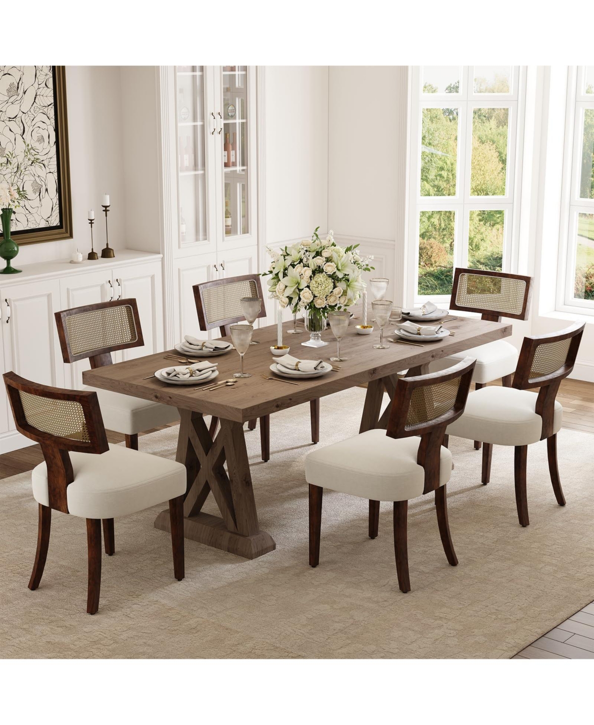 Click here for homfan Dining Chairs Set of 6  Mid Century Upholst... prices