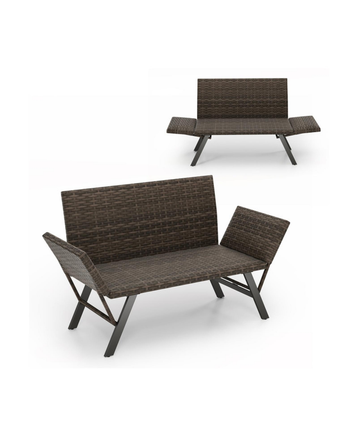 Click here for Gouun Outdoor Convertible 3-in-1 Patio Loveseat So... prices