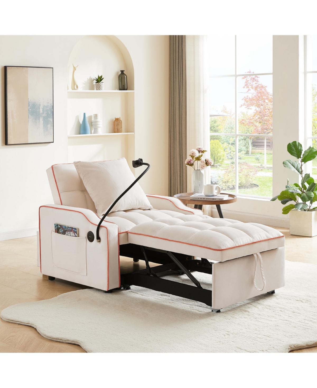 Click here for Clihome 3 In 1 Convertible Sleeper Sofa Chair Bed... prices