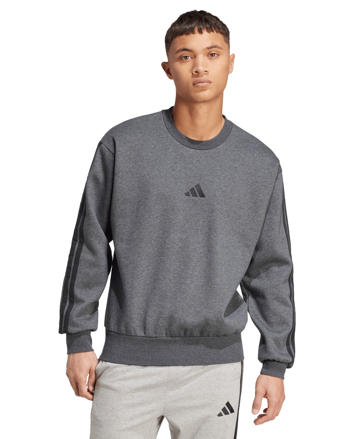 Click here for adidas Mens Essentials 3-Stripes Fleece Sweatshirt... prices