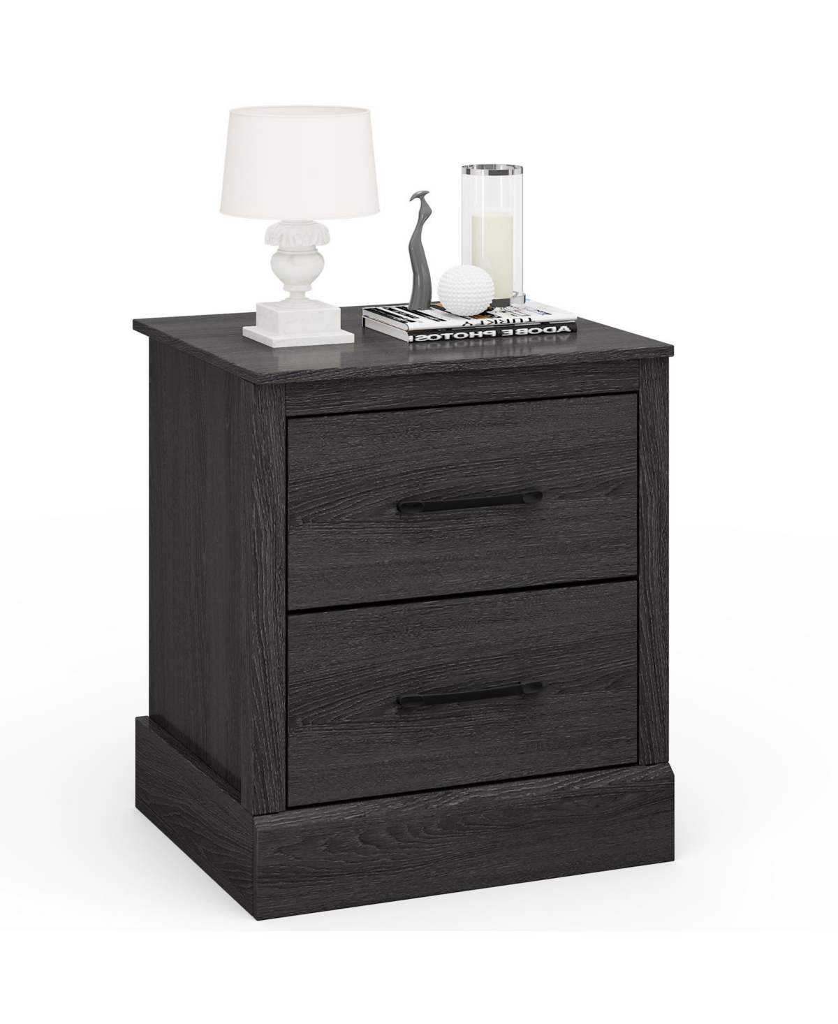 Click here for 18.5 Farmhouse Nightstand with 2 Drawers Compact S... prices